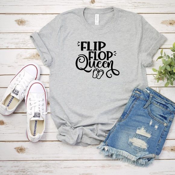 Bella Canvas | Tops | Flipflop Queen Tee Shirt | Poshmark